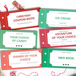 Christmas Coupon Book for Kids, Thoughtful Gift, Christmas Voucher ...