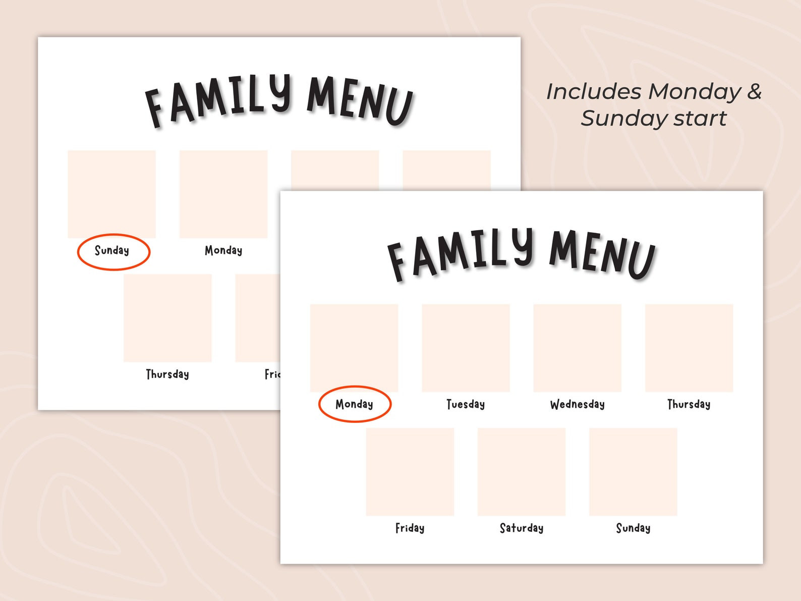 Editable Weekly Meal Chart & Cards, Visual Menu for Kids and Toddlers ...