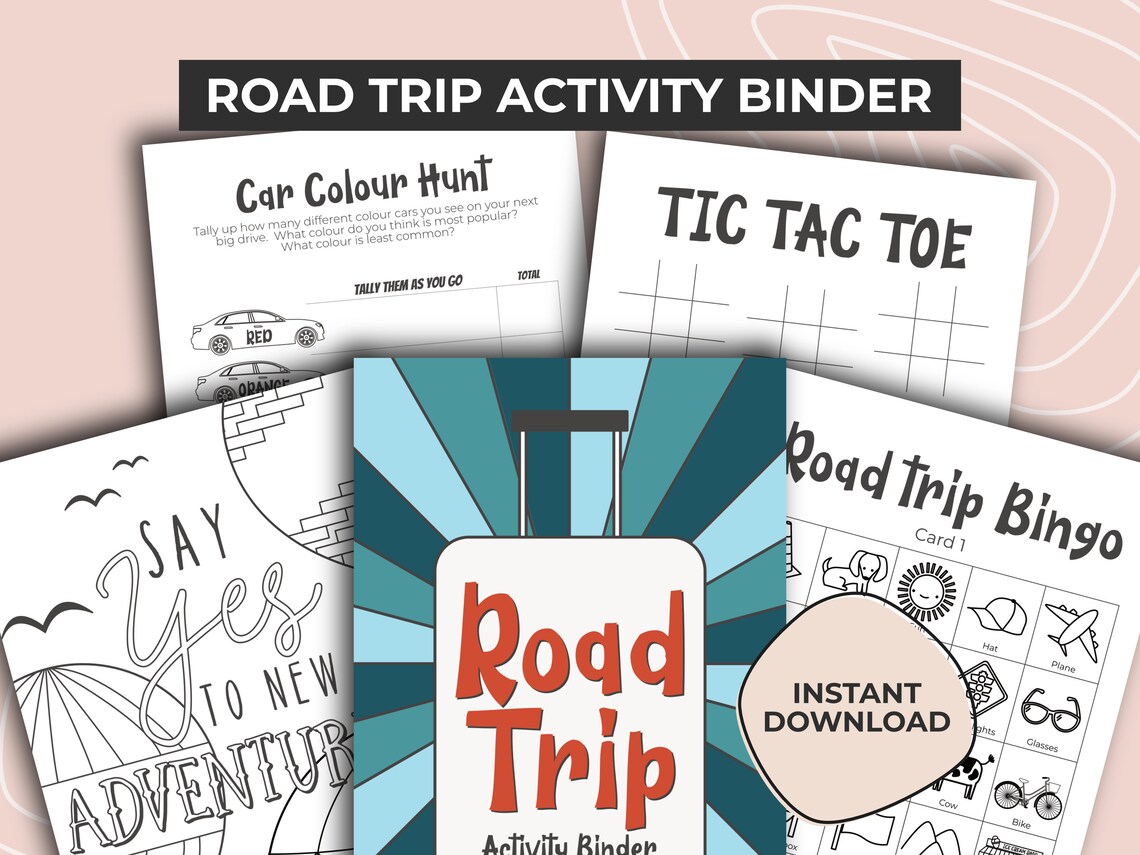 Road Trip Activity Pack Printable Kids Activities Road Trip | Etsy