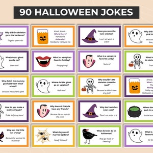 90 Halloween Jokes, Lunchbox Notes, Printable Jokes for Kids, Funny ...