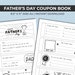 Father's Day Coupon Book, Printable Vouchers, Gift From Kids, Last ...