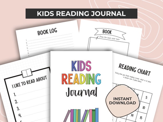 Reading Journal Printable Kids Book Journal Summer Reading | Etsy