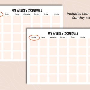 Editable Weekly Routine Chart & Cards, Visual Schedule for Kids and ...