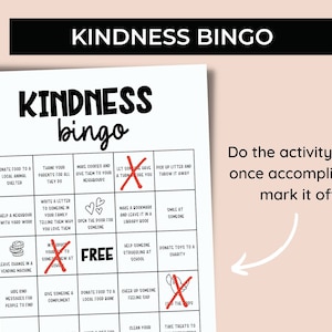 Random Acts of Kindness Bingo Printable PDF, Pay It Forward, Spread ...