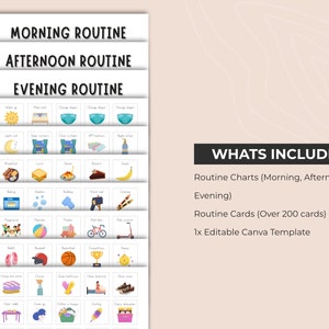 Routine Cards & Charts for Kids, Daily Rhythm, Morning, Afternoon ...