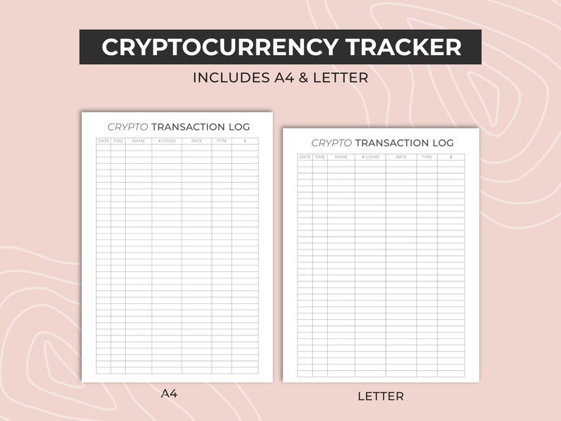 Cryptocurrency Tracker, Crypto Planner, Investment Planner, Printable ...