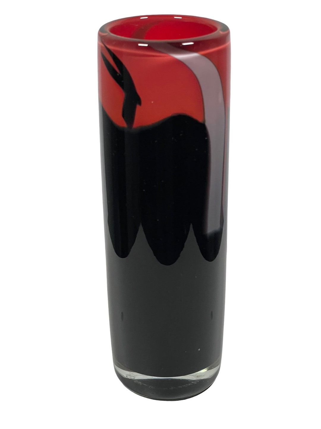 Magdanz Shapiro APG Art Glass Vase Purple Orange Heavy Glass - Etsy