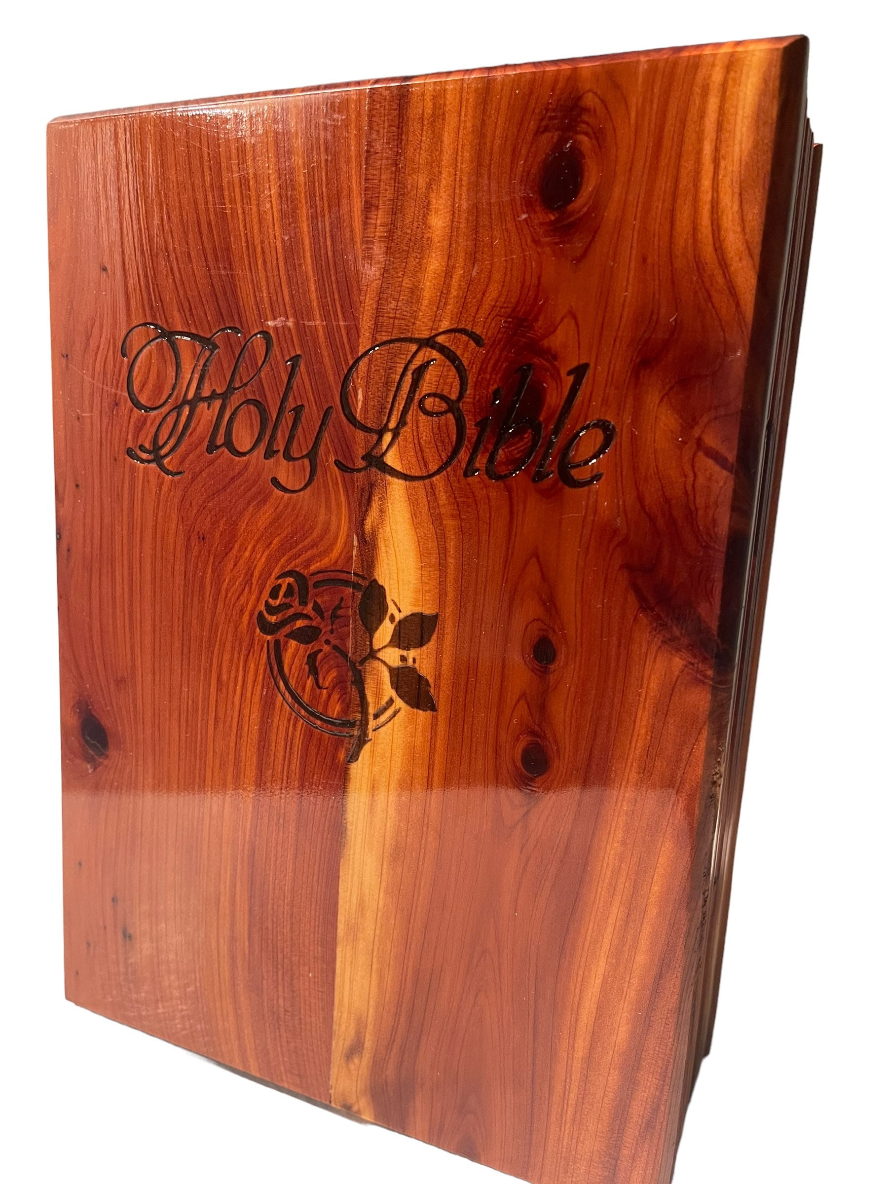 Vintage Holy Bible Storage Box With Sealed Bible Red Felt Lining UBC ...