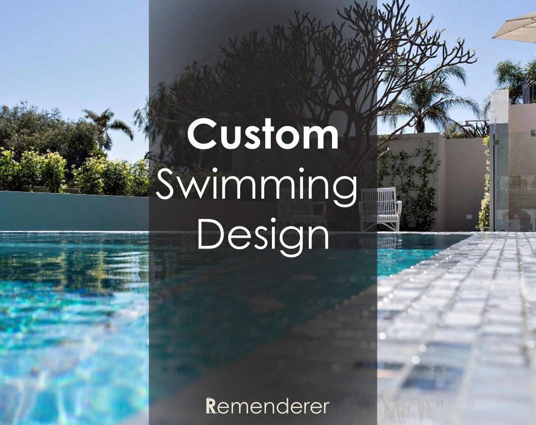 Custom Swimming Pool Rendering Design Visualization Custom - Etsy