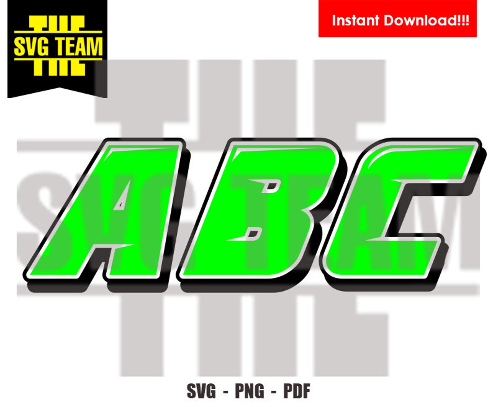 Racing Alphabet Motorcycle Car Font Monster Truck A Z - Etsy