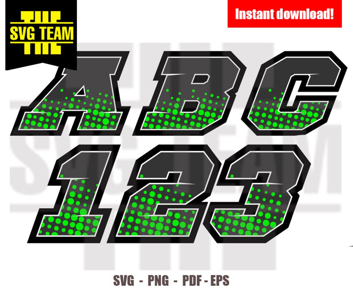 Racing Motorcycle Car Alphabet and Numbers 0 9 SVG PNG - Etsy