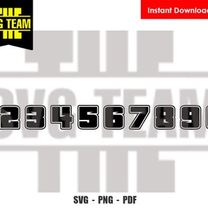 Racing Car Numbers 0 - 9 SVG - PNG - PDF File, T-shirt Svg, Svg -vector ...