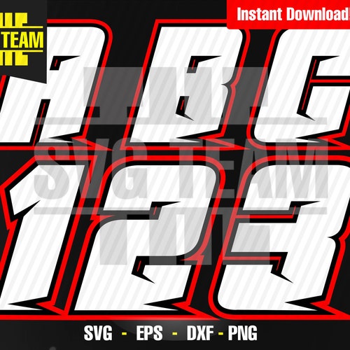 Purple Black Racing Numbers and Alphabet Motorcycle Car - Etsy