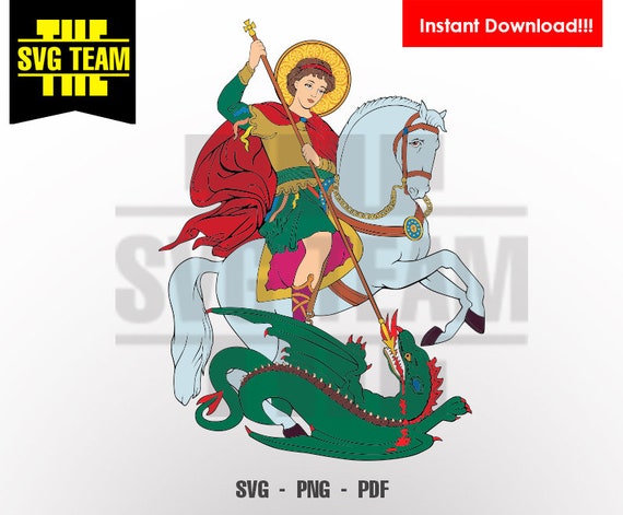Saint George San Jorge SVG PNG PDF File T-shirt Svg - Etsy