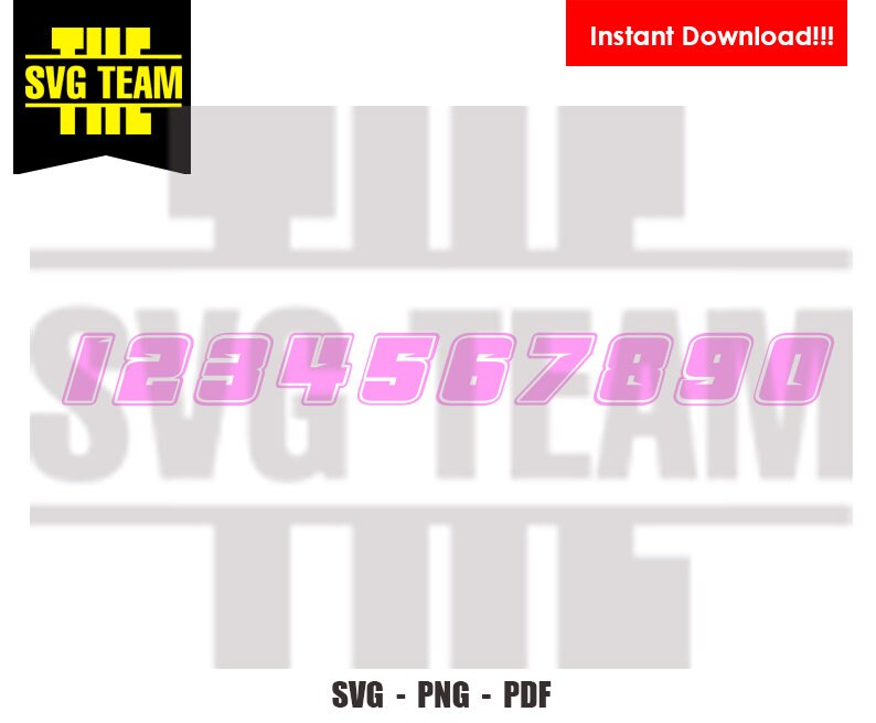 Pink Racing Numbers Motorcycle Car Numbers Monster Truck - Etsy