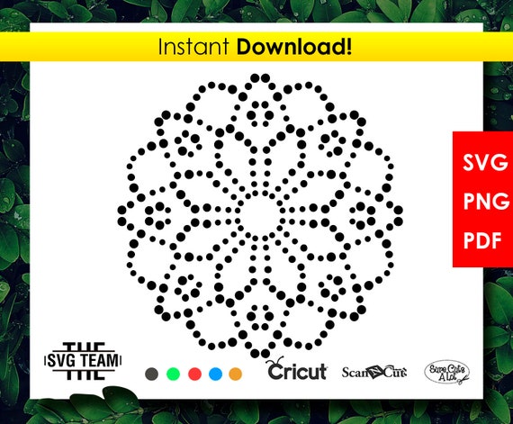 Rhinestone Mandala SVG PNG PDF File t-shirt Vector art | Etsy