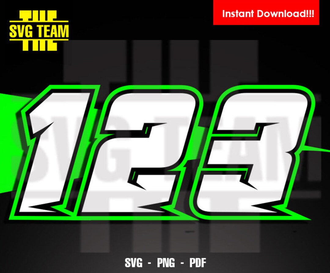 Racing Numbers - Motorcycle - Car Numbers - Monster Truck 0 - 9 SVG ...