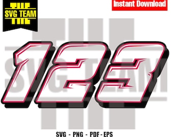 Racing Numbers Svg | Etsy