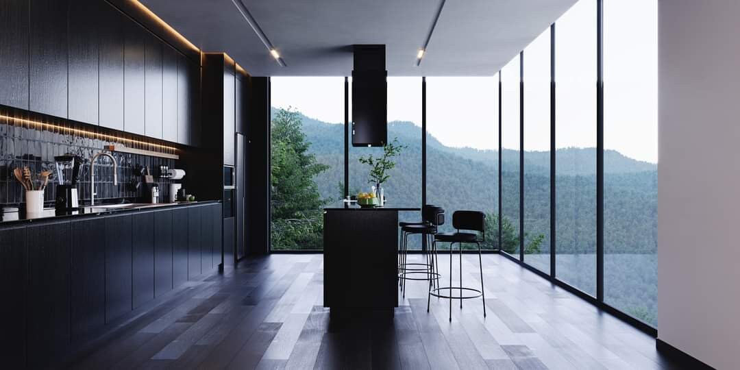 Modern Kitchen Design, 3D Architectural Rendering, Realistic ...