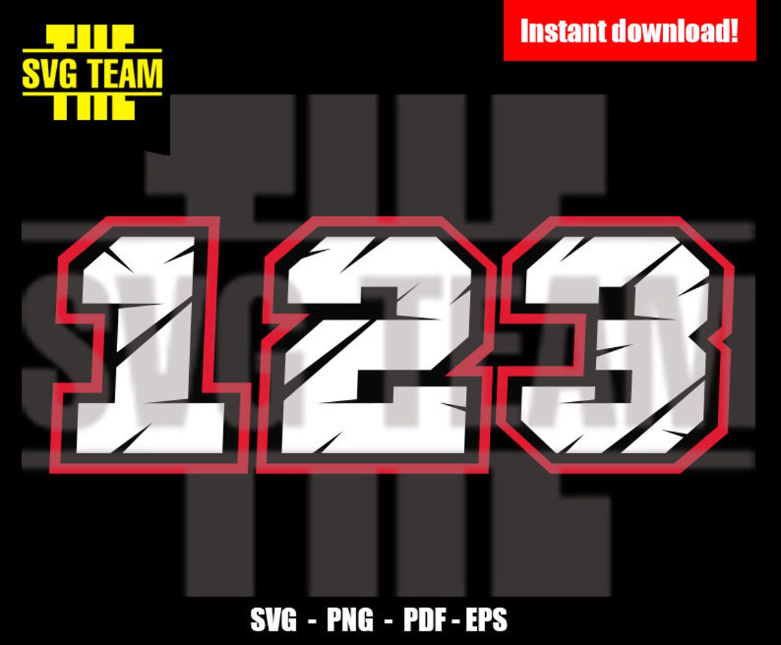 Sports Racing Numbers Motorcycle Car Numbers Monster - Etsy