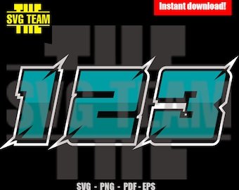 Racing Car Numbers 0 9 SVG PNG PDF File T-shirt Svg - Etsy