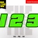 Green Racing Numbers 0 - 9 SVG - PNG - PDF File, T-shirt Svg, Svg ...