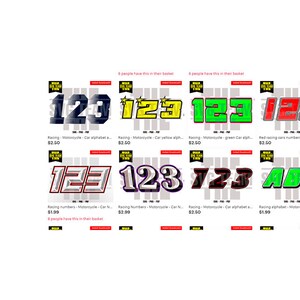 Green Racing Numbers 0 - 9 SVG - PNG - PDF File, T-shirt Svg, Svg ...