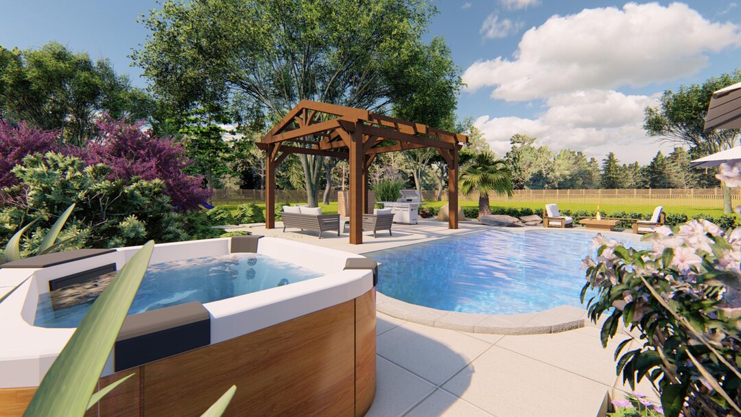 Backyard Design, 3d Realistic Rendering, Online Backyard Design ...