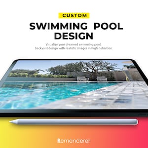 Custom Swimming Pool Rendering Design Visualization, Custom Design ...