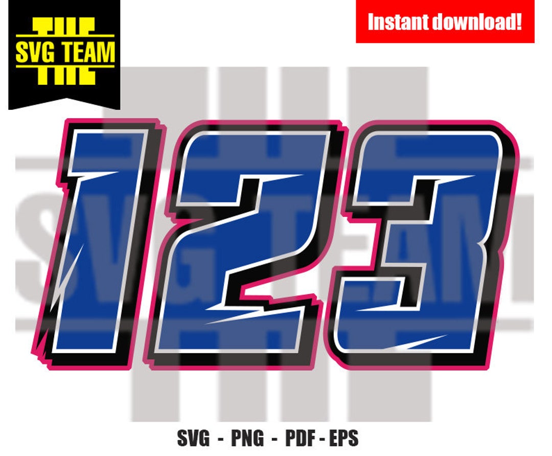 Racing Numbers - Motorcycle - Car Numbers - Monster Truck 0 - 9 SVG ...