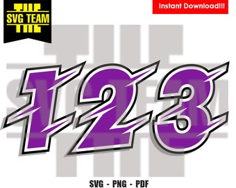 Green Racing Numbers 0 9 SVG PNG PDF File T-shirt Svg - Etsy