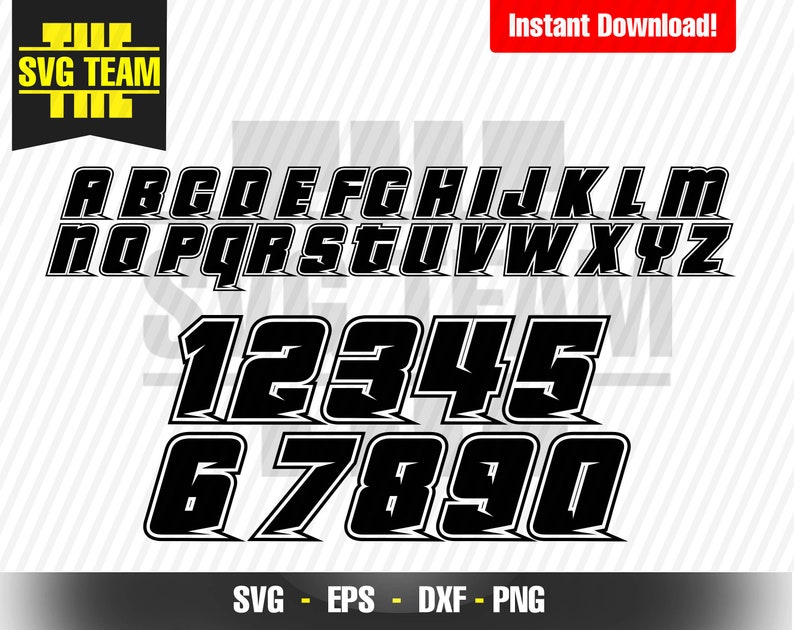 Racing Numbers and Alphabet Motorcycle Car Numbers - Etsy