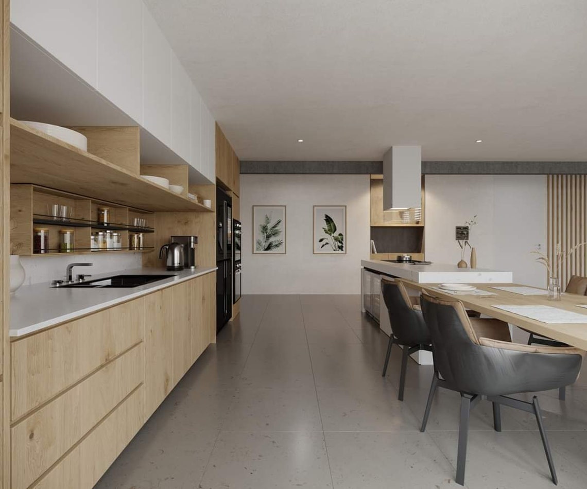 Kitchen Design, Kitchen 3D Rendering, 3D Architectural Rendering ...
