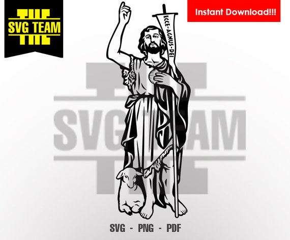 San Juan Bautista Saint John Baptist SVG PNG PDF File - Etsy