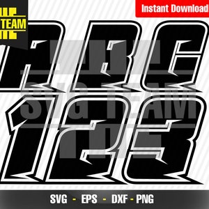 Racing Numbers and Alphabet Motorcycle Car Numbers - Etsy