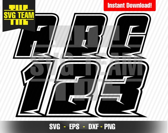 Racing Numbers and Alphabet Motorcycle Car Numbers - Etsy