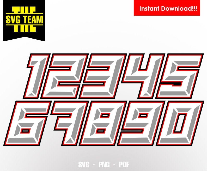 Racing Numbers and Alphabet Motorcycle Car Numbers - Etsy