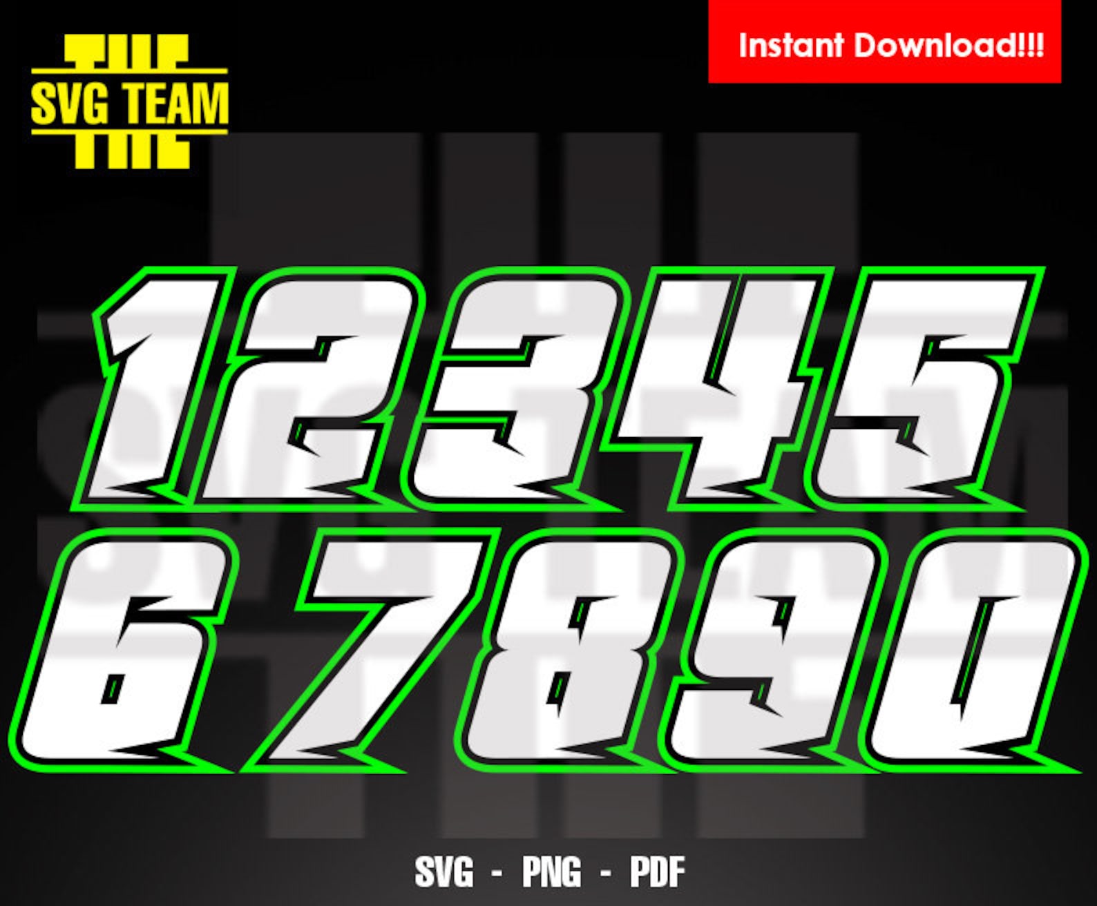 Racing Numbers Motorcycle Car Numbers Monster Truck 0 - Etsy