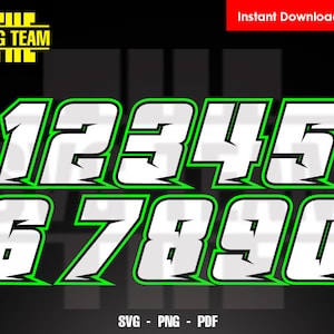 Racing Numbers - Motorcycle - Car Numbers - Monster Truck 0 - 9 SVG ...