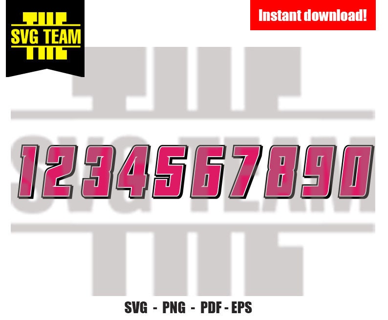 Racing Numbers Motorcycle Car Numbers Monster Truck 0 - Etsy