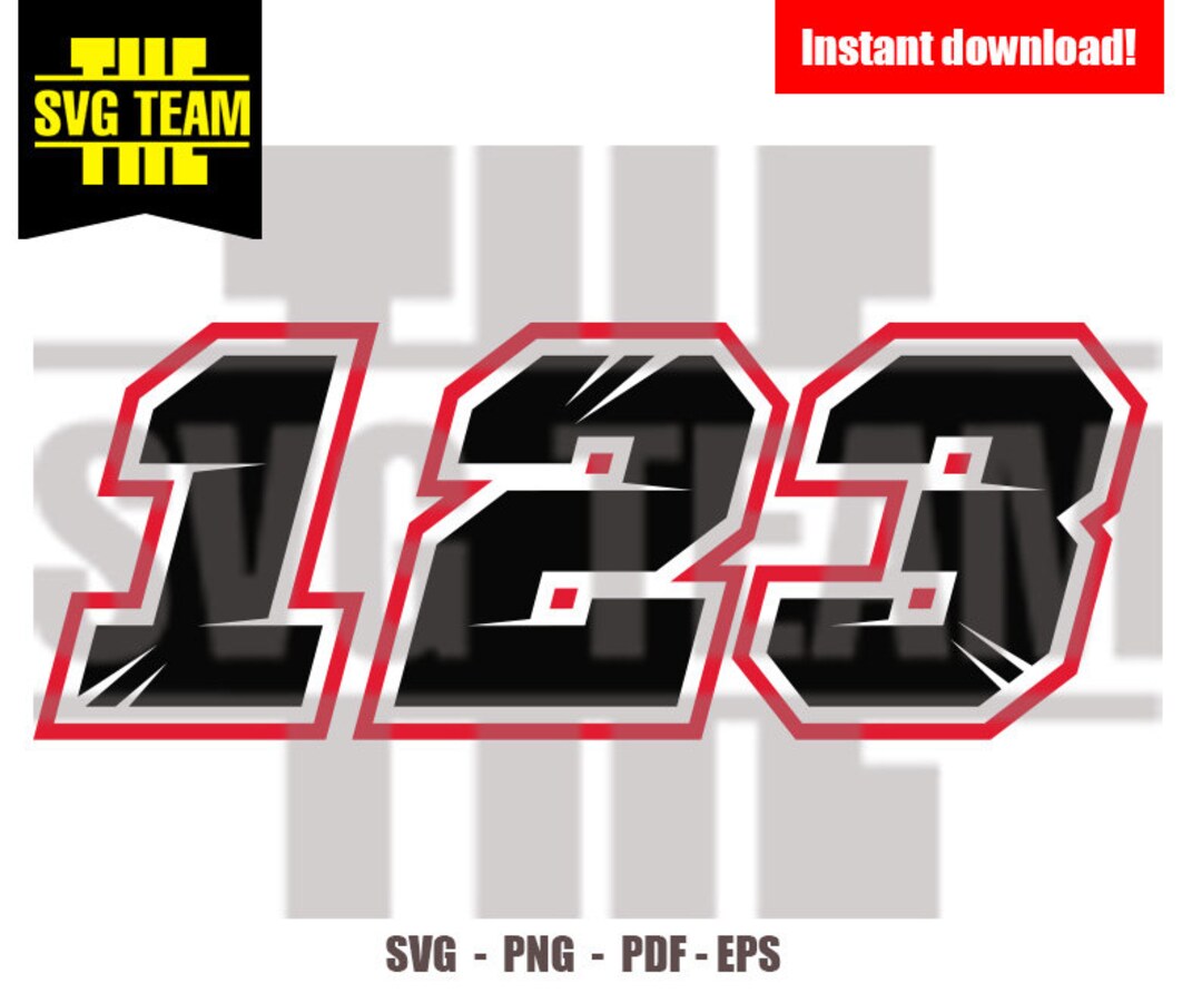 Racing Numbers - Motorcycle - Car Numbers - Monster Truck 0 - 9 SVG ...