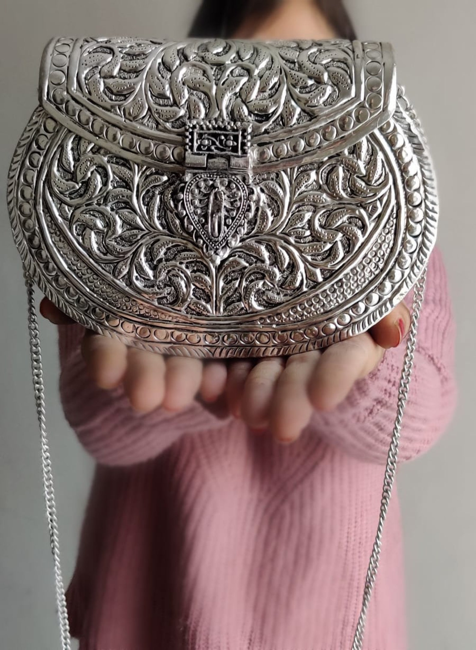 German Silver PurseUnique Metal Clutch Purse from the Indian | Etsy