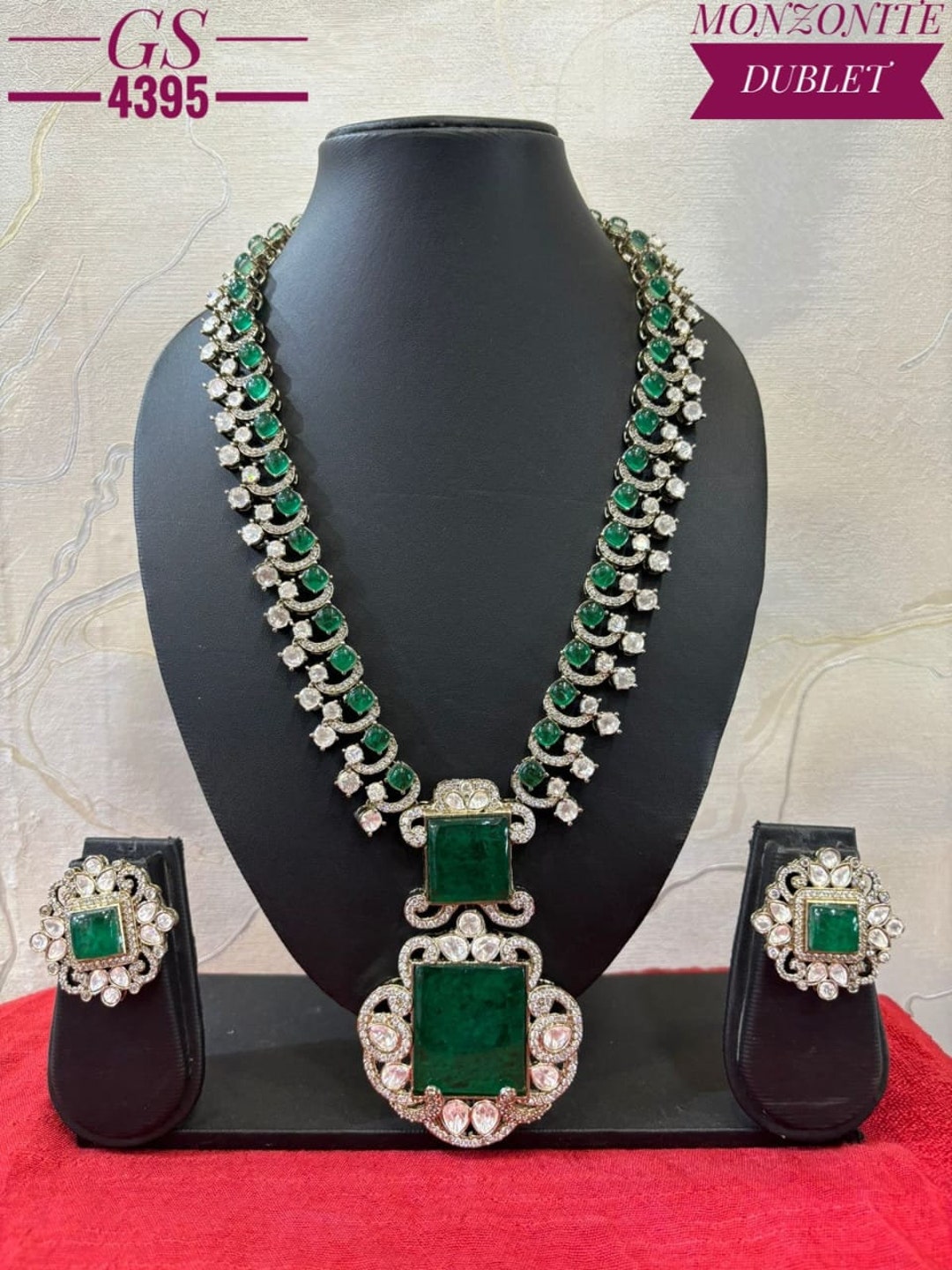 Polki Diamond Set/jadau Set/victorian Uncut Polki Diamond Necklace Set ...