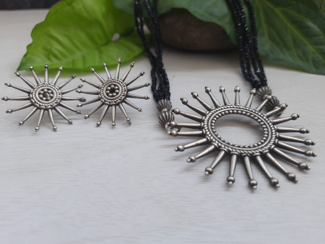Oxidized Indian Jewelry Necklace | Indian Oxidised - Silver Look Alike ...