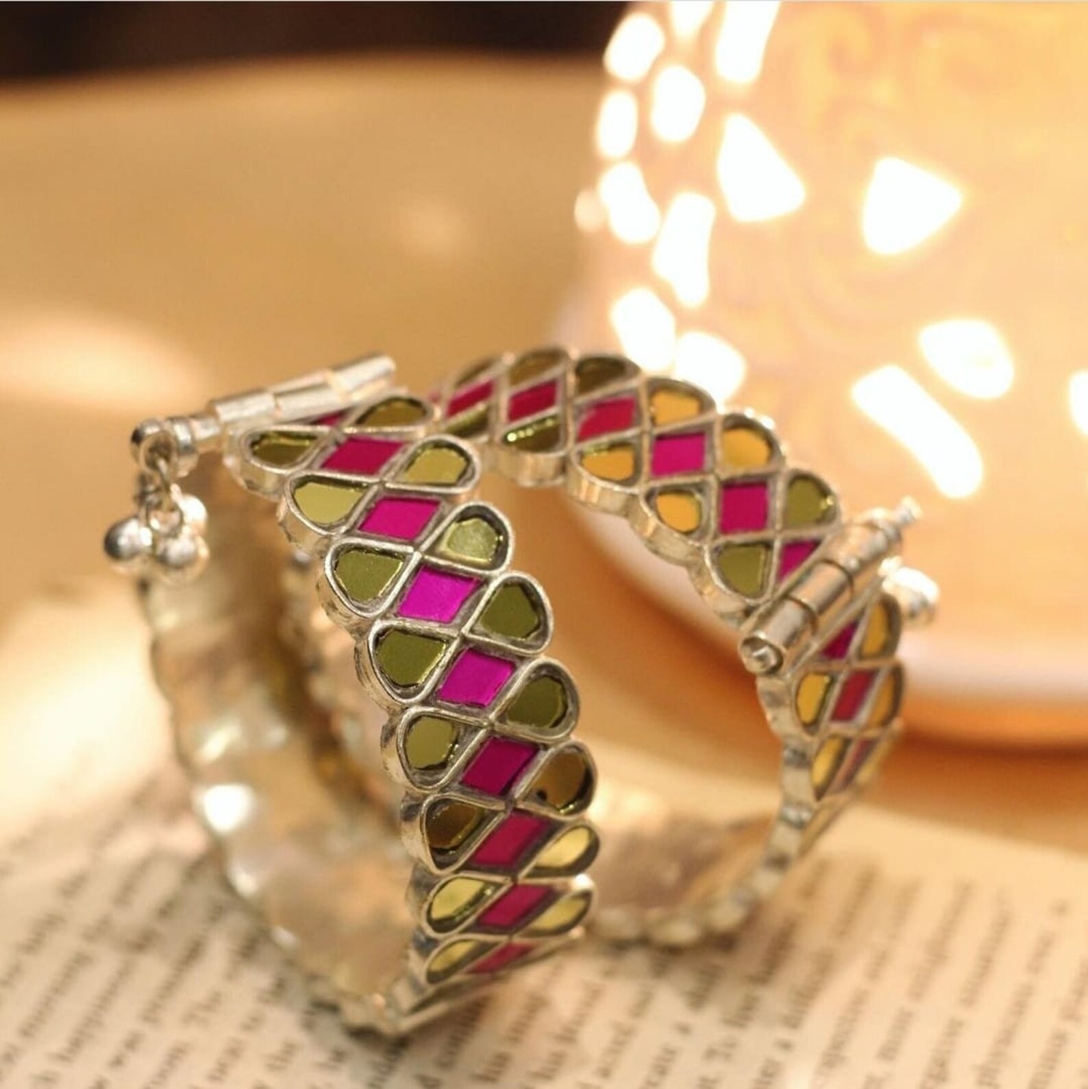 Traditional Ethnic Indian Glass Bangles afghani Mirror - Etsy