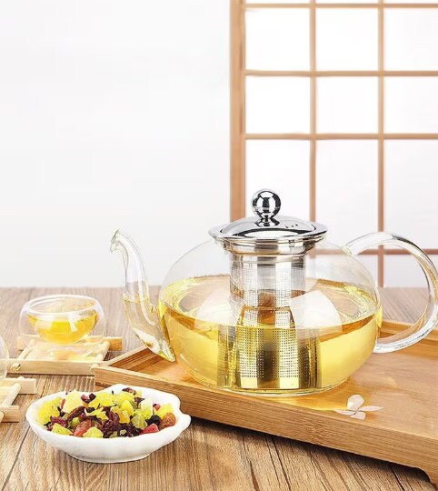 Elegant Glass Teapot Set With Stainless Strainer Perfect for Loose Leaf ...