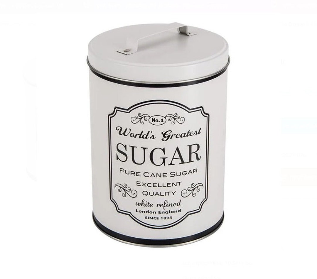Sugar Canister, Sugar Tin Box Vintage Style, Farmhouse Kitchen Décor - Etsy