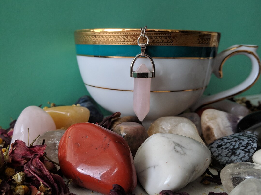 Rose Quartz Crystal Tea Infuser, Love and Romance Tea Diffuser, Loose ...