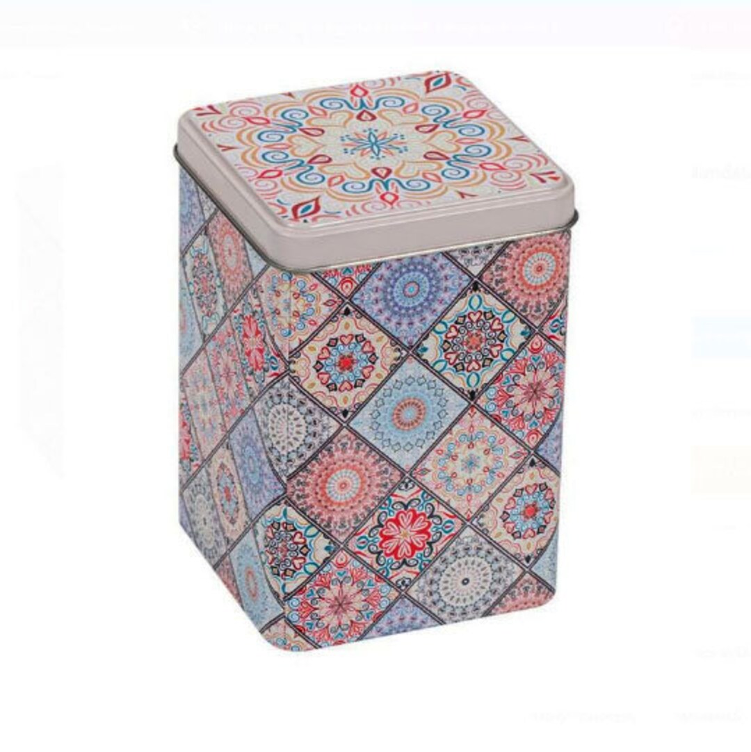 Vintage-inspired Metal Storage Box With Mandala Design, Multi-purpose ...