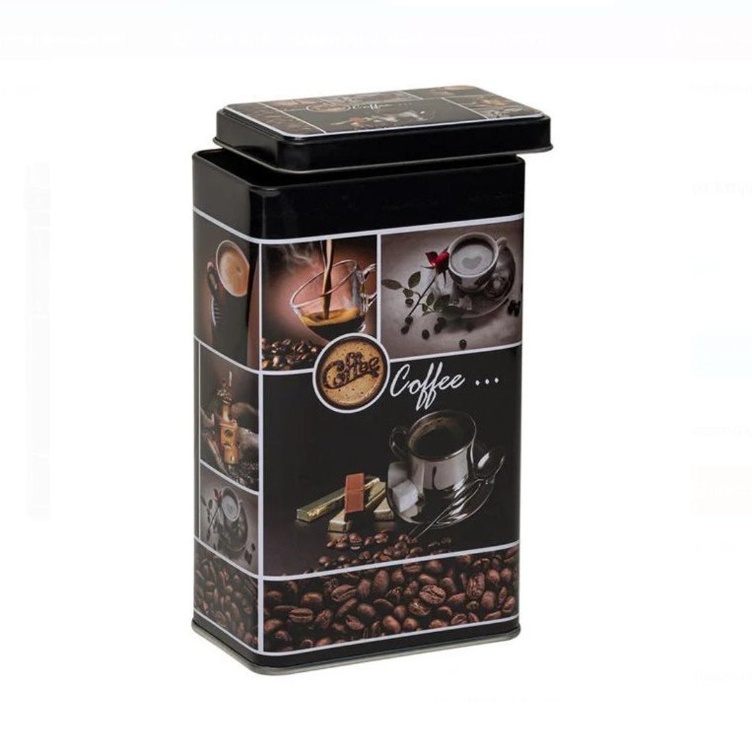 Vintage Coffee Tin Box With Lid, Rustic Kitchen Décor, Coffee Storage ...